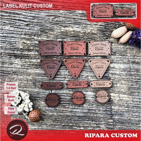 Jual Label Kulit 50pcs Label Kulit Custom Label Tas Custom Isi
