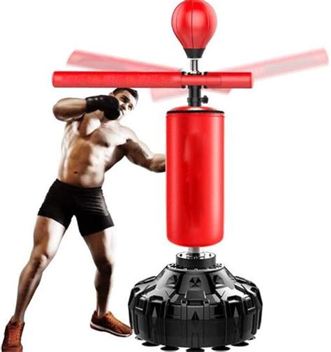 Wxh Boxing Speed Trainer Punching Bag Spinning Bar Punch Bag Target Vertical Stick Mma Speed