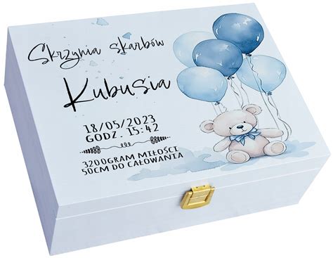 PUDEŁKO WSPOMNIEŃ PREZENT CHRZEST ROCZEK METRYCZKA A Cena Opinie Szkatułki i kuferki