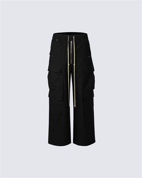 Wide Leg Cargo Pants With Technical Style Kiikio