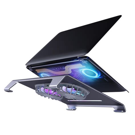 Підставка для ноутбука Vhg P71f з 2 ма вентиляторами Laptop Stand Gray фото відгуки