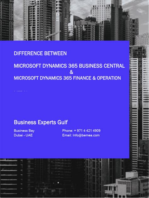 Difference Between Microsoft Dynamics 365 Business Central And Microsoft