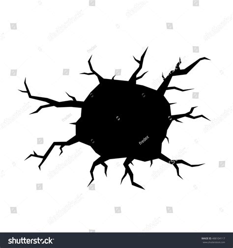 Cartoon Style Cracked Earth Vector Isolated Stock Vector Royalty Free