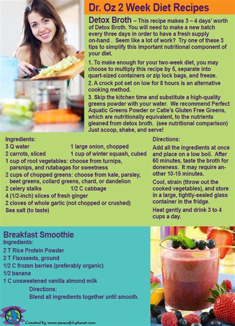Dr Oz 2 Week Rapid Weight Loss Diet Recipes