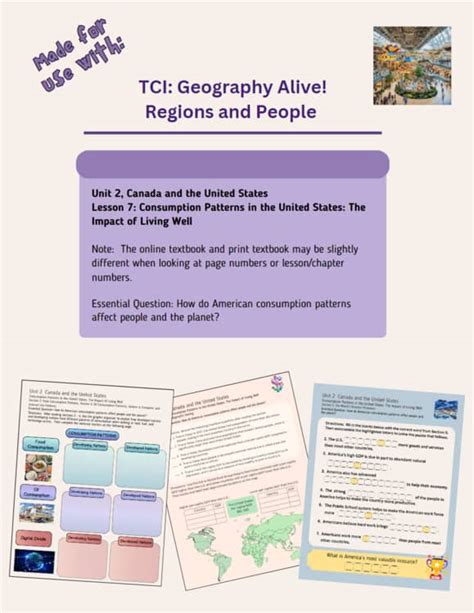 Not Just A Worksheet Tci Geography Alive 2nd Ed Unit 2 Lesson 7