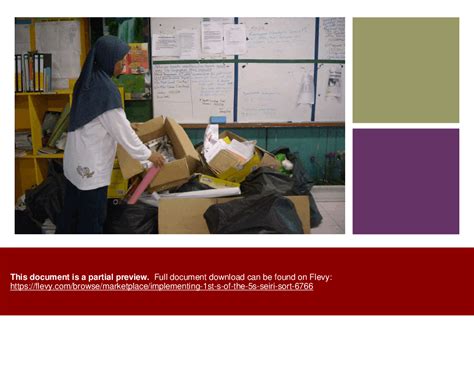 implementing 1st s of the 5s seiri sort ppt slide deck