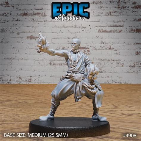 3d Printable Shaolin Monk Set Male Buddhism Priest Eastern Human