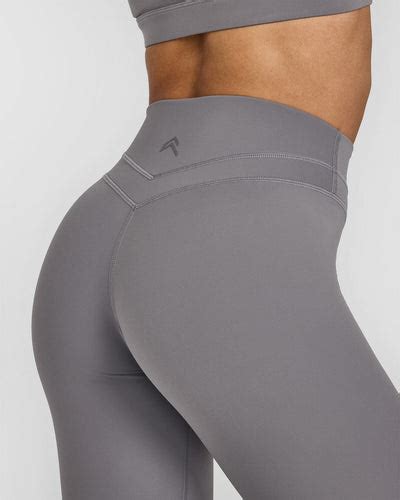 High Waisted Compression Workout Leggings Ash Grey Oner Active Uk