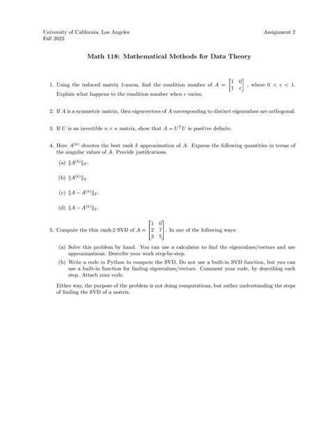 Assignment 2 Homework 2 University Of California Los Angeles