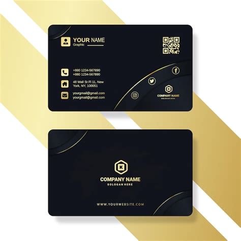 Premium Vector Professional And Modern Black And Gold Business Card