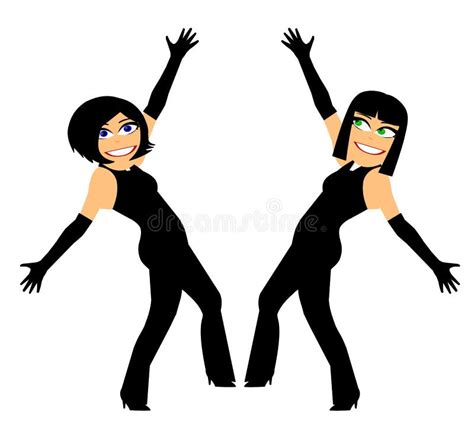 Chorus Line Dancers Stock Vector Illustration Of Grace