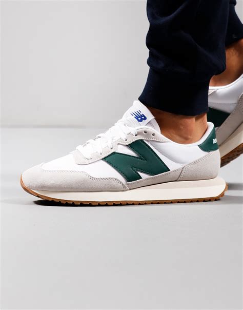New Balance 237 Trainers Nimbus Cloud/Nightwatch Green - Terraces Menswear