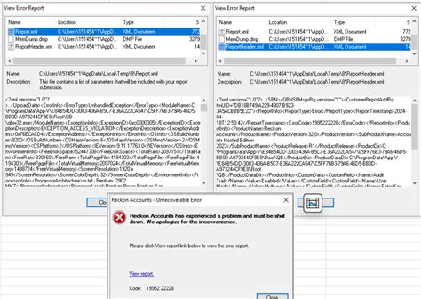 Error Code Crashing Accounts Hosted — Reckon Community