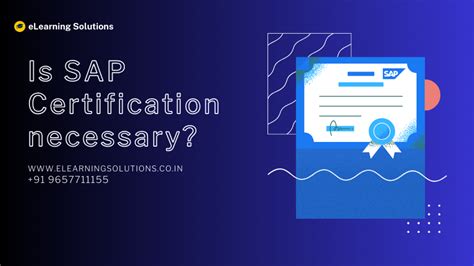 Is SAP Certification Necessary ELearning Solutions