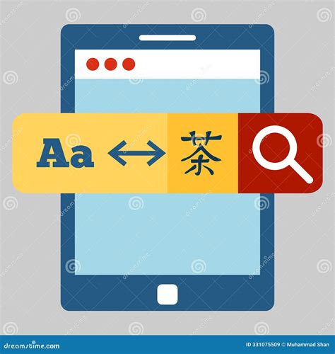 Language Learning App Online Interpreter Flat Icon Stock Illustration Illustration Of