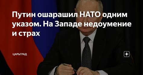 Путин ошарашил НАТО одним указом На Западе недоумение и страх