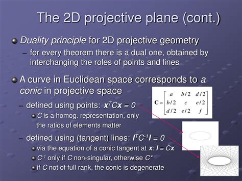 PPT Multiple View Geometry Projective Geometry Transformations Of D PowerPoint Presentation