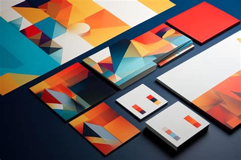 Premium Ai Image Bold And Vibrant Business Cards And Packaging Visual