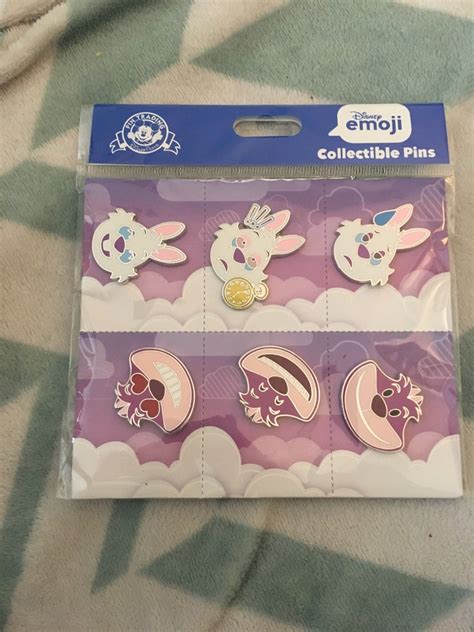 Disney Trading Pins Emoji Blitz Cheshire Cat And White Rabbit Booster Antique Price