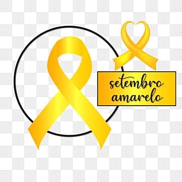 Setembro Amarelo Gradiente Amarelo Ribon Gêmeo PNG Setembro