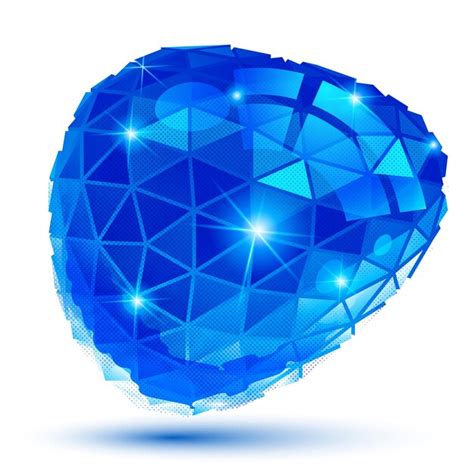 Premium Vector Textured Plastic Geometric Object With Flashes Pixilated 3d Cybernetic Figure