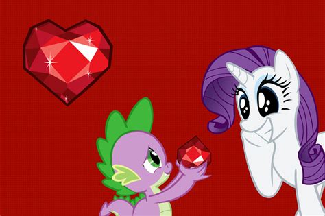 245493 Safe Artistkippokip Rarity Spike Female Fire Ruby