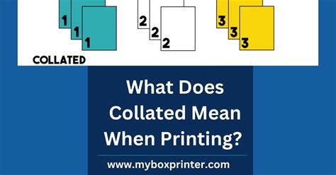 What Does Collated Mean When Printing