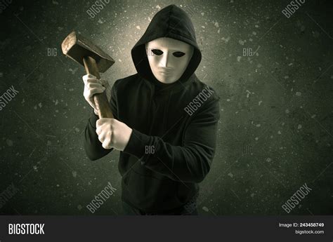 Masked Armed Villain Image And Photo Free Trial Bigstock