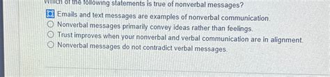 Solved Wnich Of The Following Statements Is True Of Chegg