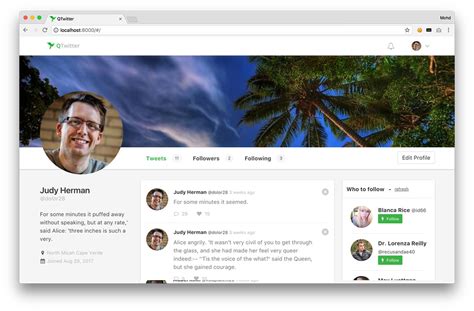 Building Front End For Twitter Like App On Vuejs Qcode