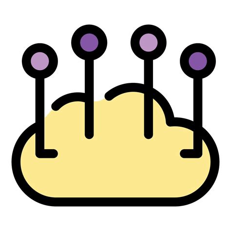 Cloud Computing Technology Connecting Data Points Through Digital Infrastructure 55587245 Vector