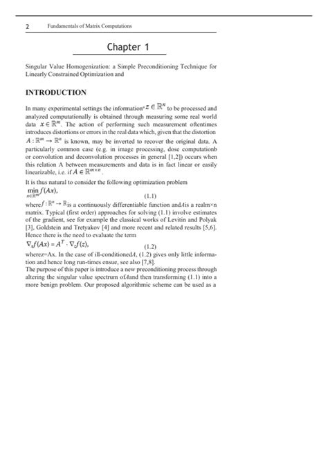 Summary Fundamentals Of Matrix Computations 2023 To 2024 Matrix