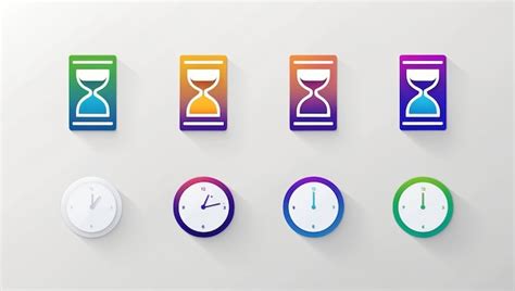 Colorful Hourglass Illustration Symbolizing Time Management And