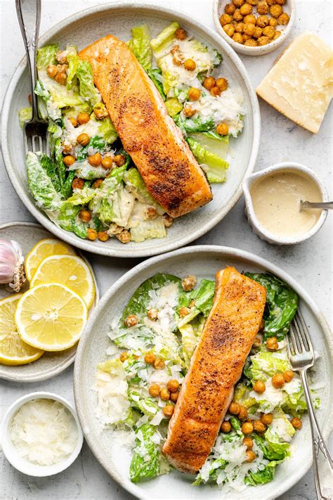 Salmon Caesar Salad All The Healthy Things