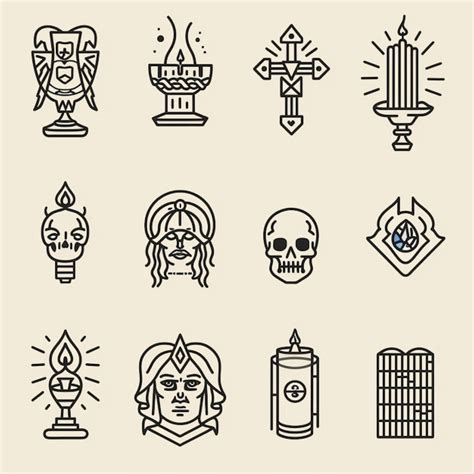 Line Art Vector Icon Set Premium Ai Generated Image