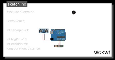Ultrasonic Buzzer Servo 2led Copy Wokwi Arduino And ESP32 Simulator