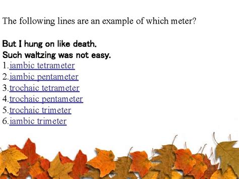 A Poem With Trochaic Tetrameter
