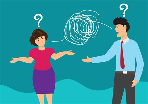 Problems In Communication Concept Misunderstanding Create Confusion In Work Miscommunicate