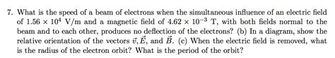 Solved What Is The Speed Of A Beam Of Electrons When The