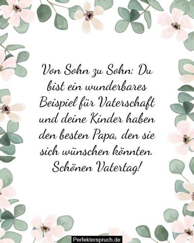 Vatertagswünsche und Sprüche für den Sohn