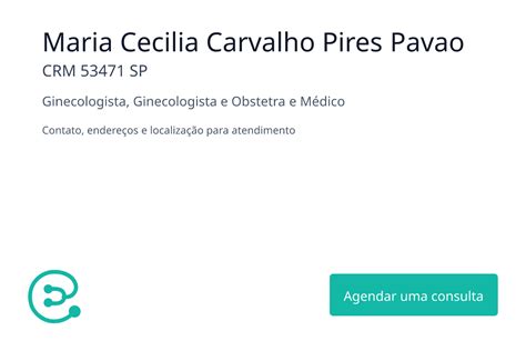 Maria Cecilia Carvalho Pires Pavao Ginecologista Em Bauru Sp