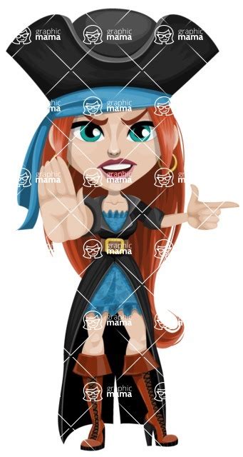 Woman Pirate Cartoon Vector Character Aka Brianna The Fearless 112