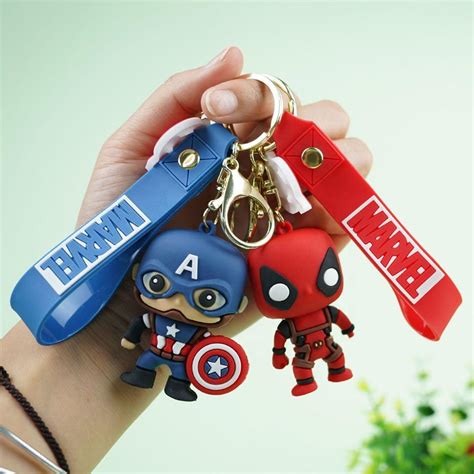 Custom 3D Soft PVC Rubber Anime Marvel Bag Accessory Keychain Doll