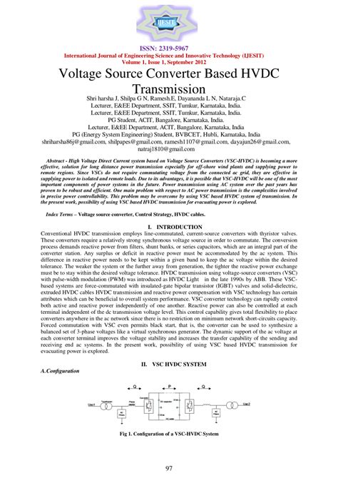 Pdf Voltage Source Converter Based Hvdc