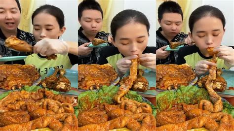 Asmr Mukbang Eating Show Streamed Pork Fried Vegetable Fried