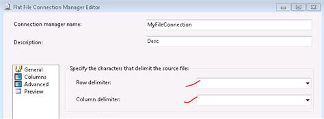 How To Find The Properties Of A Flat Filetxt When Defining Ssis