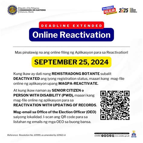 Online Reactivation Extended Online Bacoor Government Center