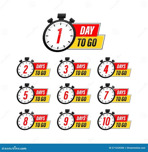 4 Days To Go Countdown Icon Number Four Blue Gradient Background Vector Countdown Symbol