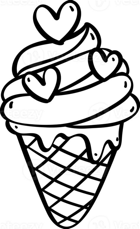 Cute Birthday Cake Outline Doodle Cartoon Illustration 27205704 PNG
