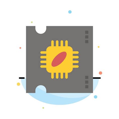 Cpu Microchip Processor Processor Chip Abstract Flat Color Icon Template 13550925 Vector Art At